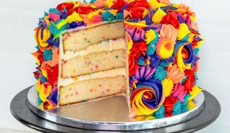 Rainbow Funfetti Cake Recipe | SideChef