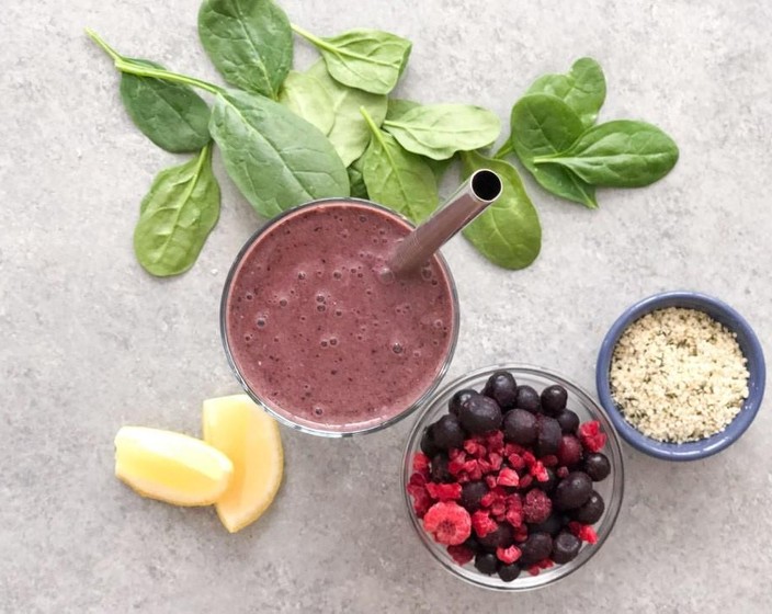 Less Fruit, Not Gross Berry Green Smoothie Recipe | SideChef