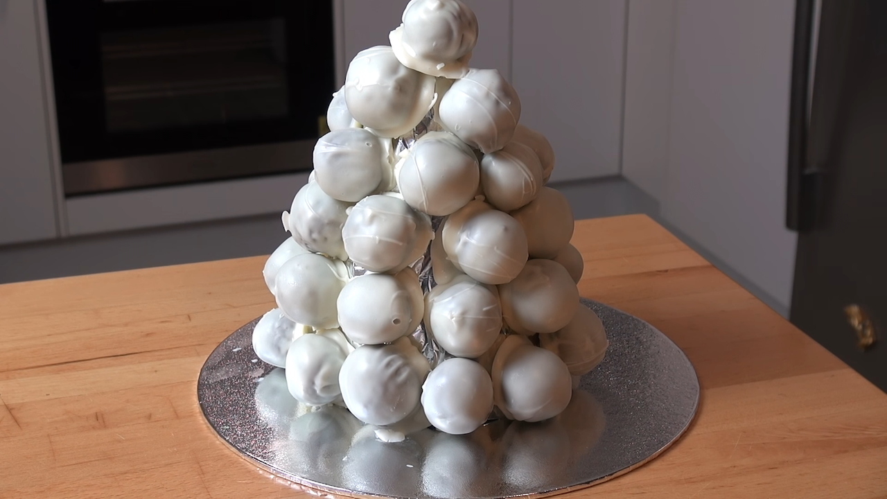 White Chocolate Christmas Truffle Tower Recipe | SideChef
