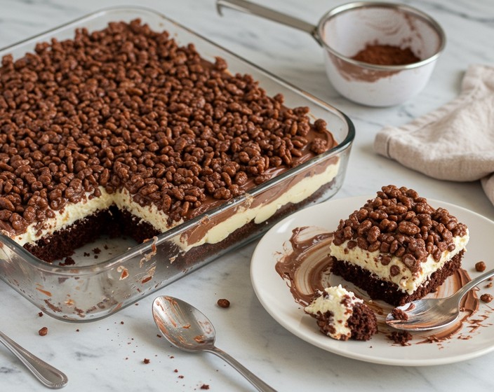 Chocolate Crunch Cake - The Lazy Cat Cake Recipe | SideChef