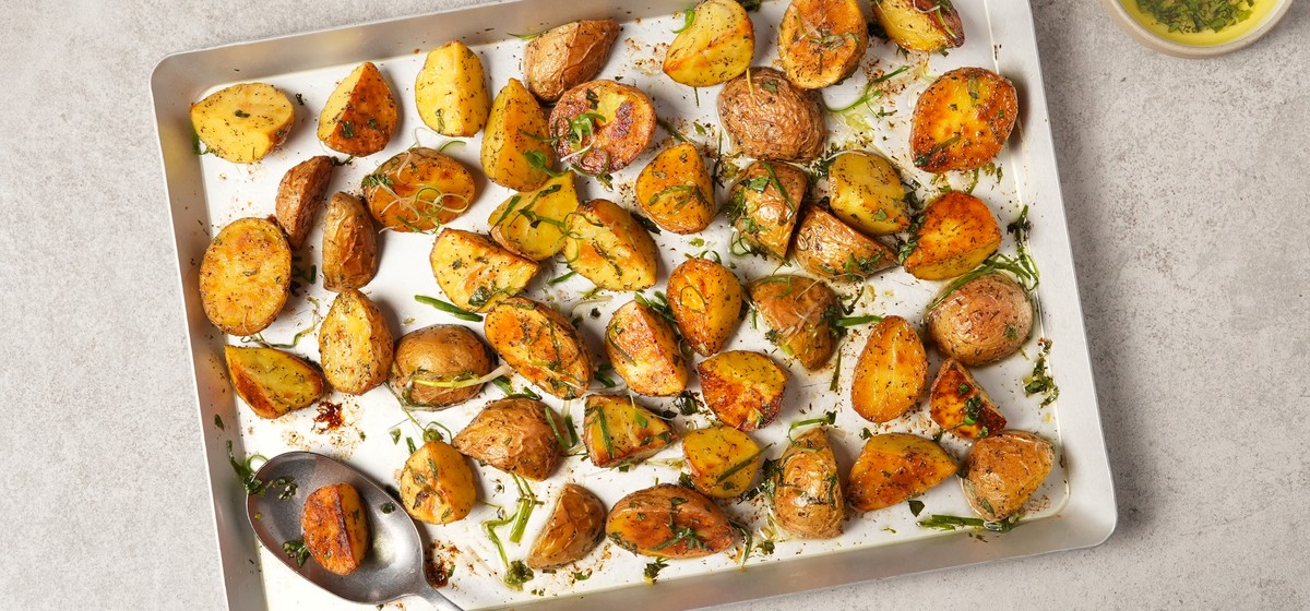 Grilled Potato Salad With Lemon Basil Vinaigrette Recipe Sidechef
