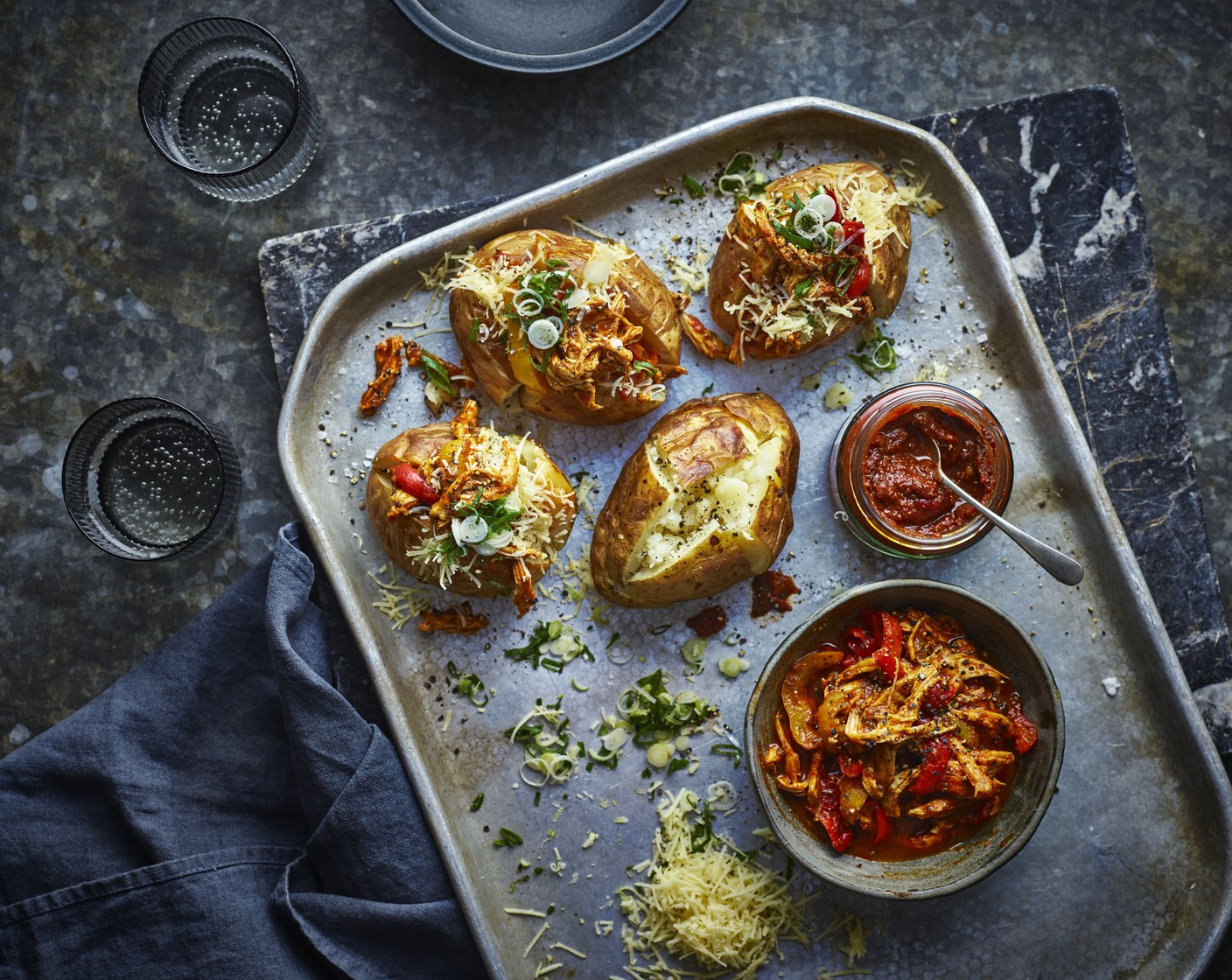 Spicy chicken jacket potatoes | M&S