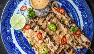 Vegan Mushroom Satay Skewers Recipe | SideChef