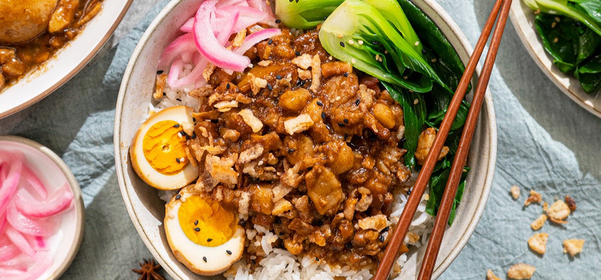 Slow Cooked Taiwanese Braised Pork (Lu Rou Fan) Recipe | SideChef