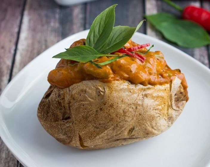 Thai Red Curry Baked Potato Recipe | SideChef