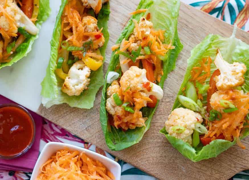 Vegan Cauliflower Lettuce Wraps Recipe | SideChef