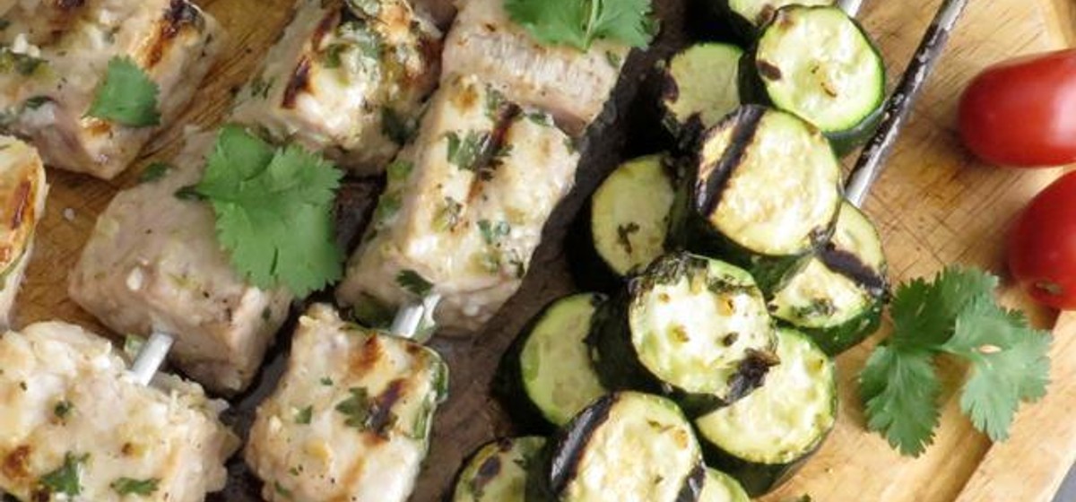 Lime-Cilantro Swordfish Kebabs Recipe | SideChef