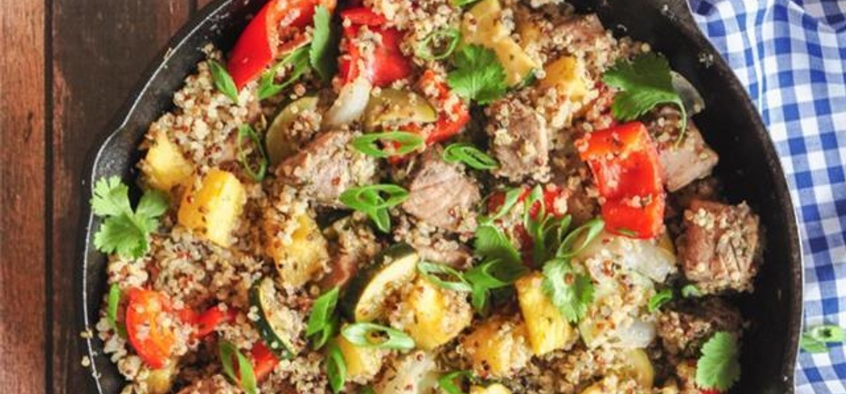 Pineapple Tuna Quinoa Skillet Recipe | SideChef