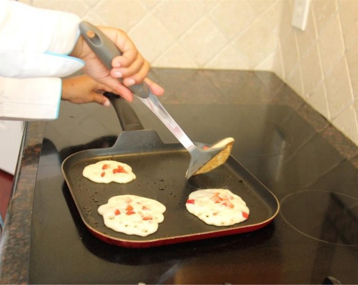 Three Layer Strawberry Pancakes – The Step Stool Chef