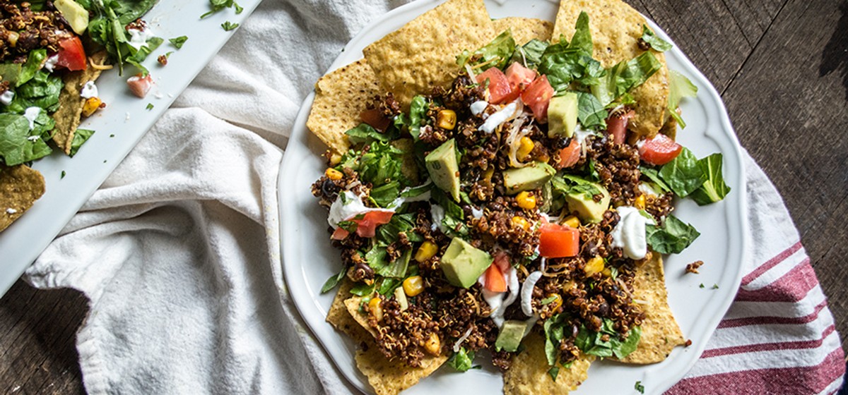 Vegetarian Quinoa and Black Bean Nachos Recipe | SideChef