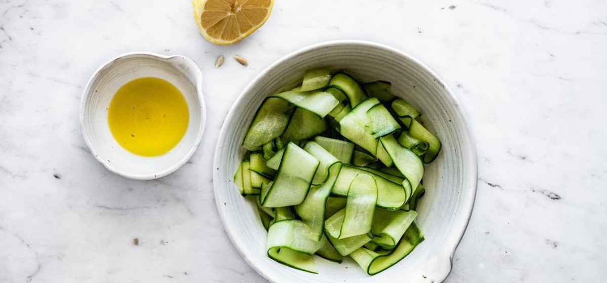 Shaved Cucumber Lemon Herb Labneh Toast Recipe | SideChef