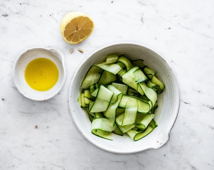 Shaved Cucumber Lemon Herb Labneh Toast Recipe | SideChef