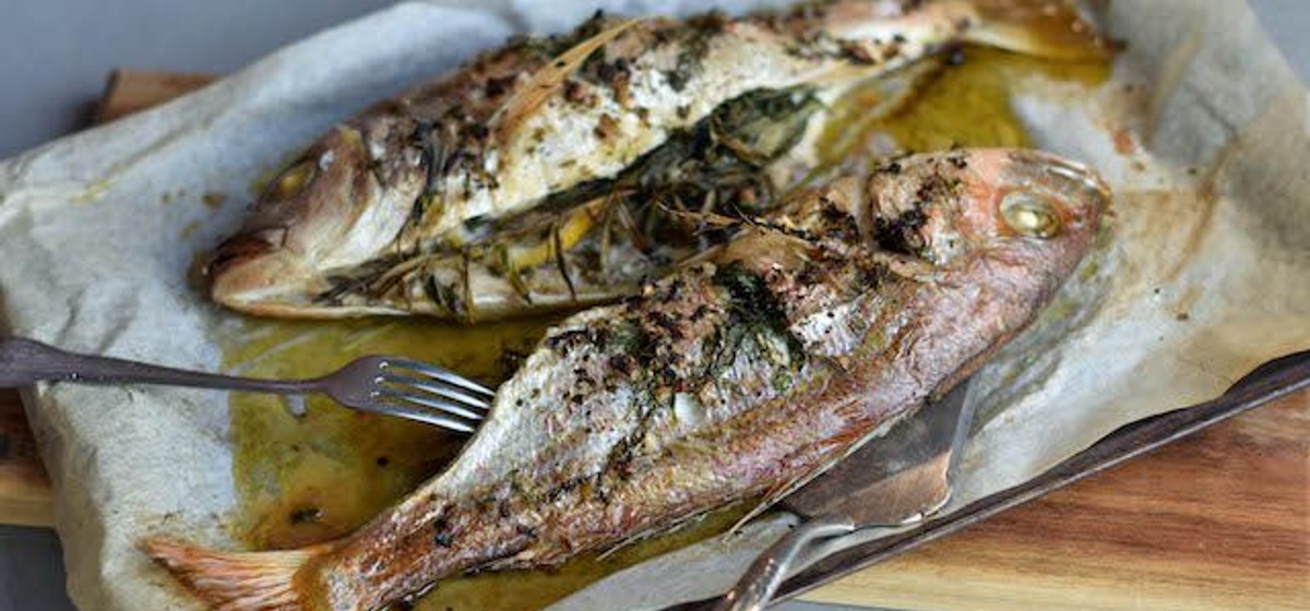 Herb-Stuffed Silver Fish Recipe | SideChef