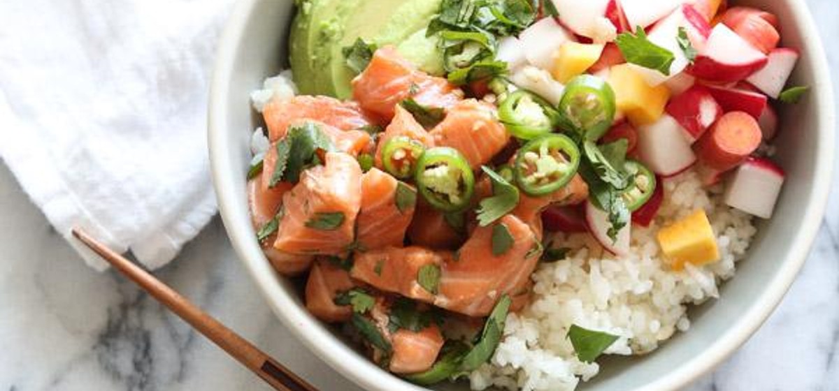 Salmon Poke Bowl with Pickled Radishes Recipe | SideChef