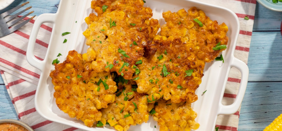 Corn Fritters with Spicy Remoulade Sauce Recipe | SideChef