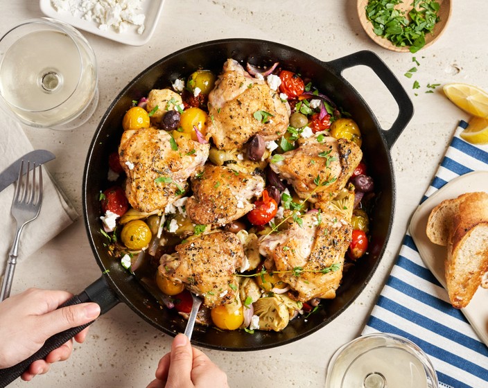 One-Pan Mediterranean Chicken Thighs Recipe | SideChef