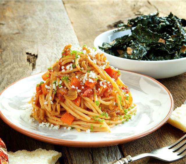 Spaghetti Chitarra with Aromatic Tomato Pancetta Recipe | SideChef