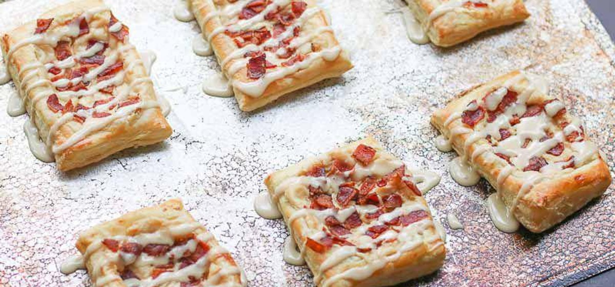 Maple Glazed Bacon and Cream Cheese Danish Recipe | SideChef