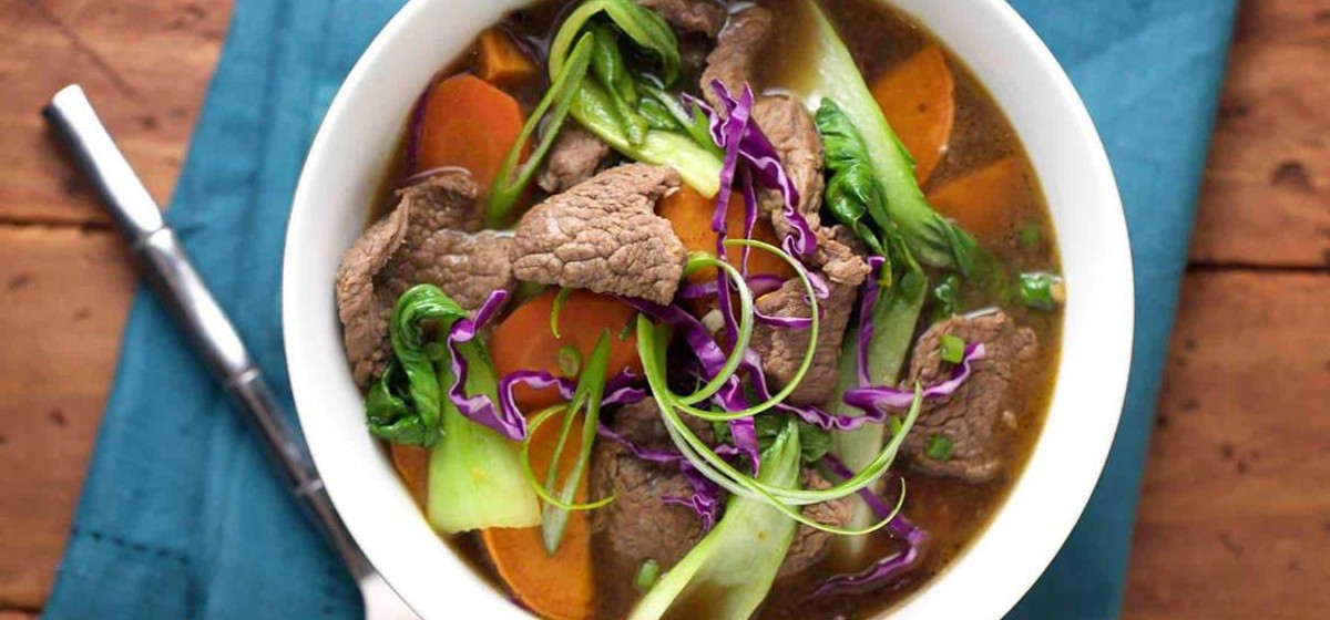 Chinese Five Spice Beef Soup with Bok Choy Recipe | SideChef