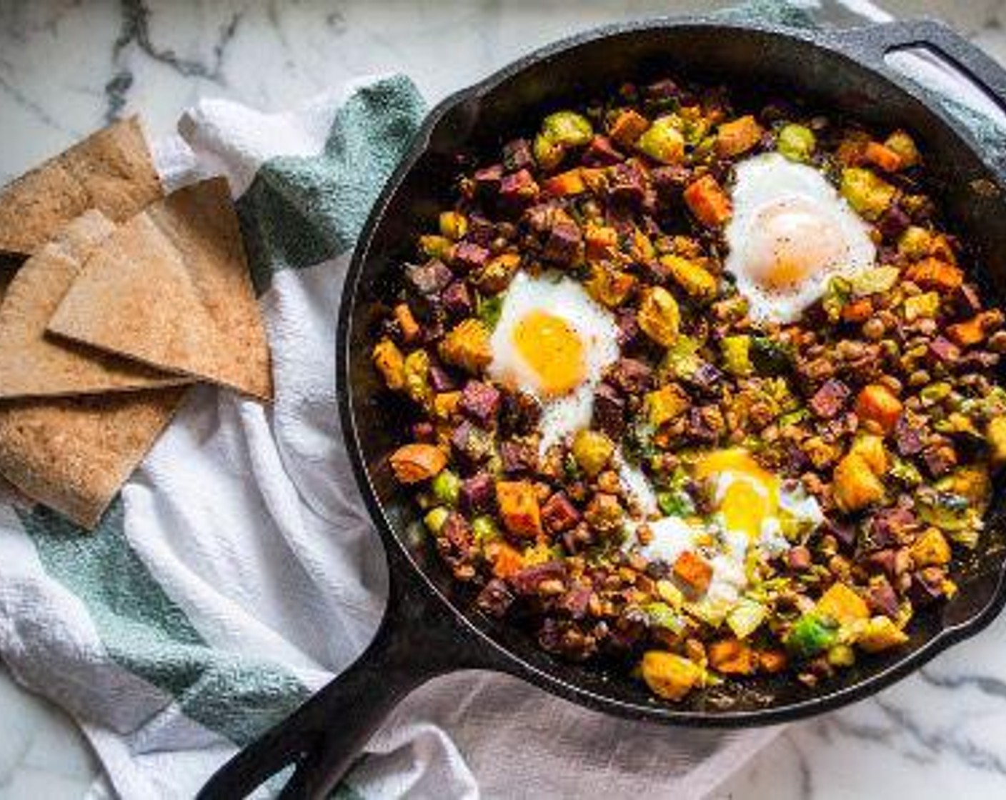 Sweet Potato and Brussels Sprouts Breakfast Bowls Recipe | SideChef