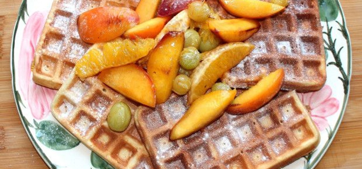 Belgian Waffles with Caramelized Fruit Recipe | SideChef