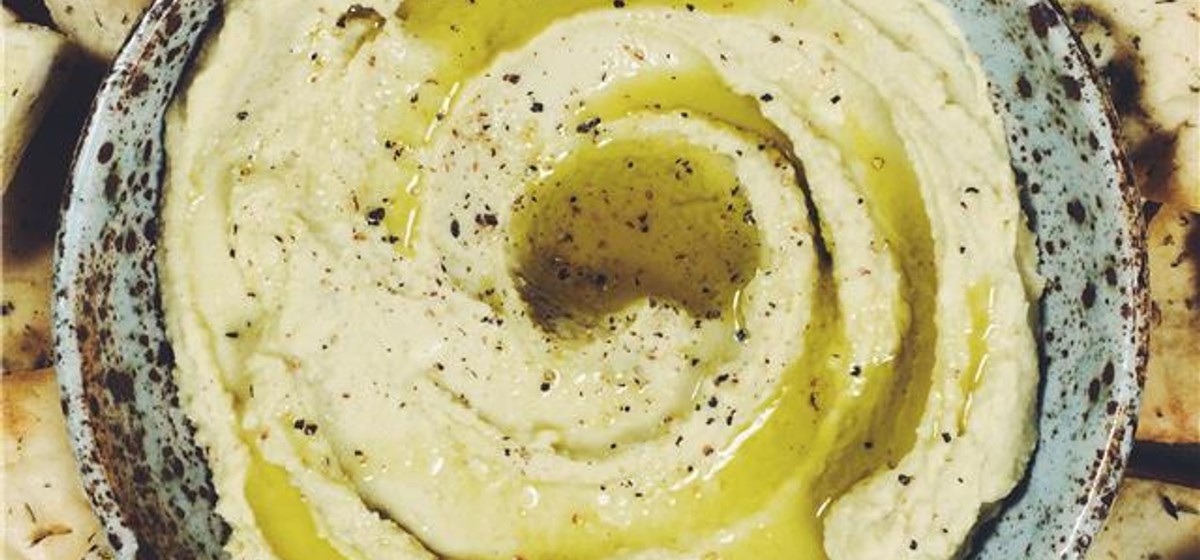 Avocado Hummus with Baked Pita Recipe | SideChef